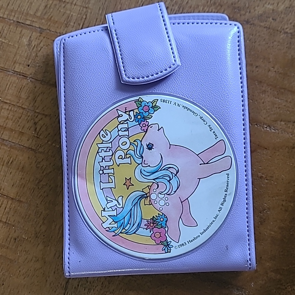 Vintage 1983 My Little Pony Purple Plastic Wallet - Gem